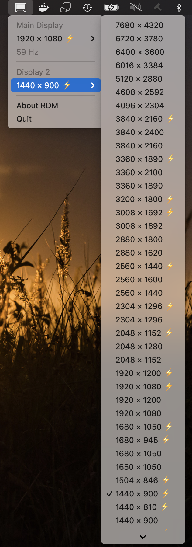 In-menu resolution selector · Issue #83 · waydabber/BetterDisplay · GitHub