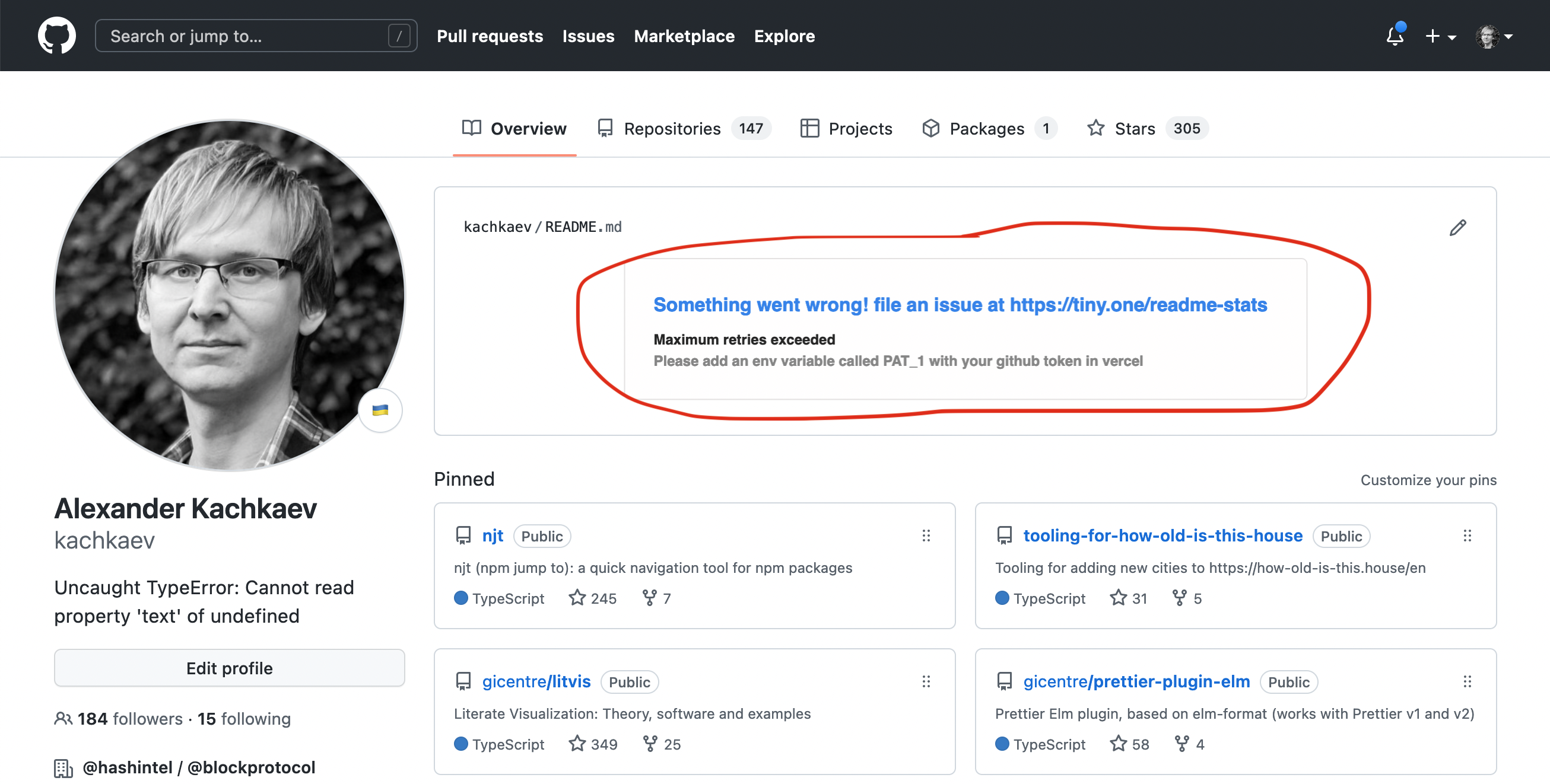 There Is An Issue · Issue 2113 · Anuraghazra Github Readme Stats · Github