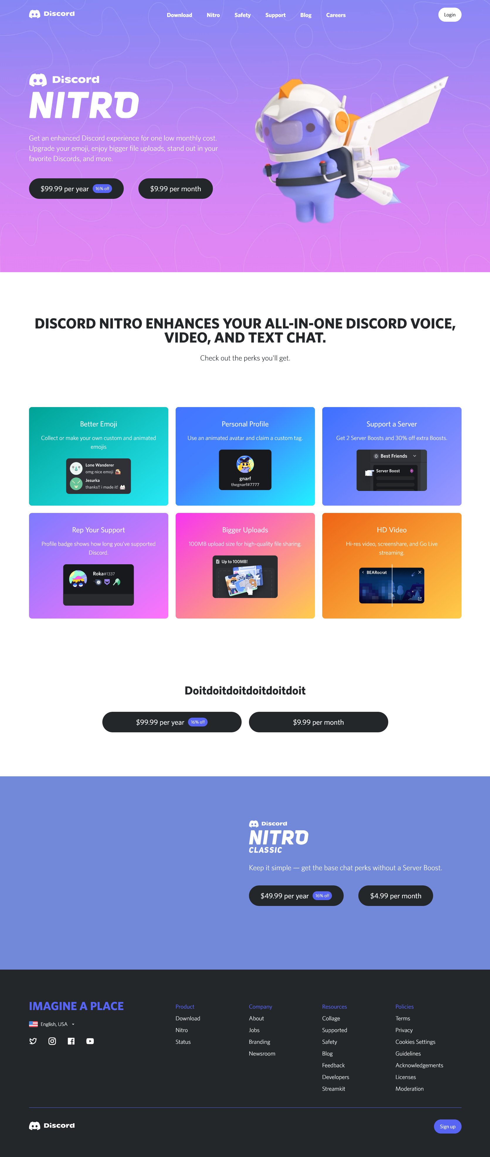 GitHub - sanurb/discord-nitro: Discord Nitro Landing Page Clone