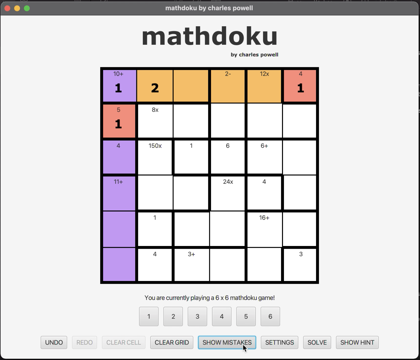GitHub - cekpowell/mathdoku: An application for playing Mathdoku ... GitHub - cekpowell/mathdoku: An application for playing Mathdoku ...