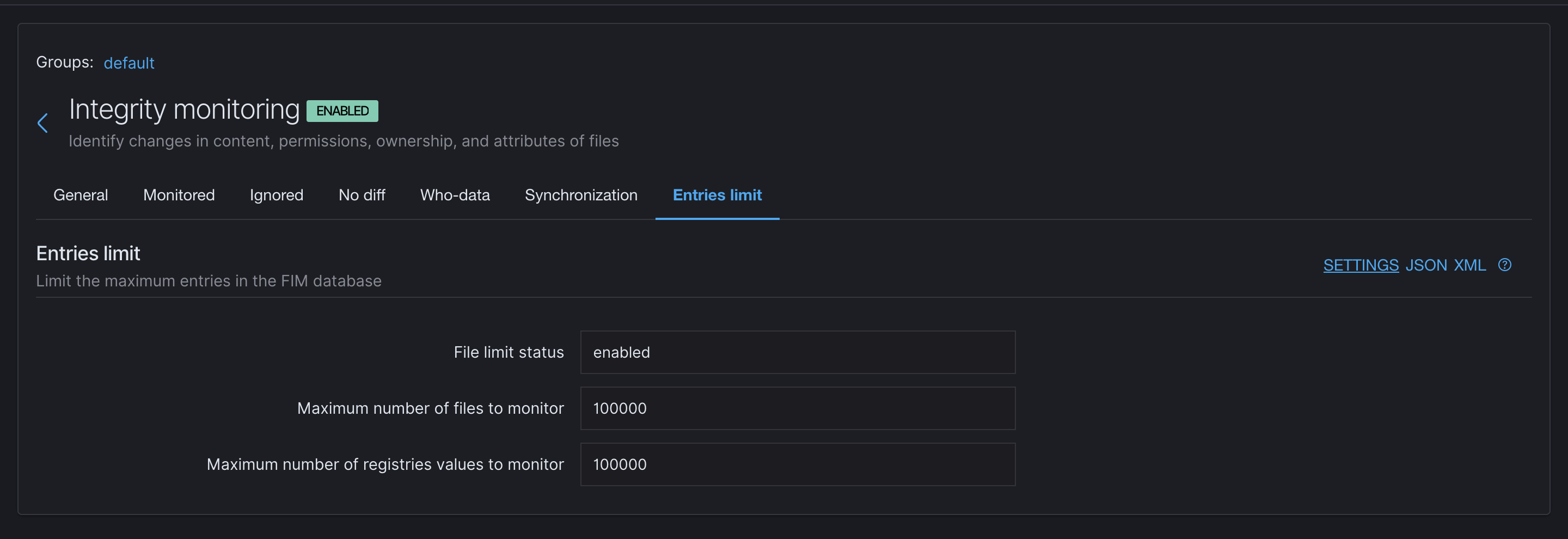 Add DB limit settings to the FIM configuration · Issue #3849 · wazuh/wazuh-dashboard-plugins ...