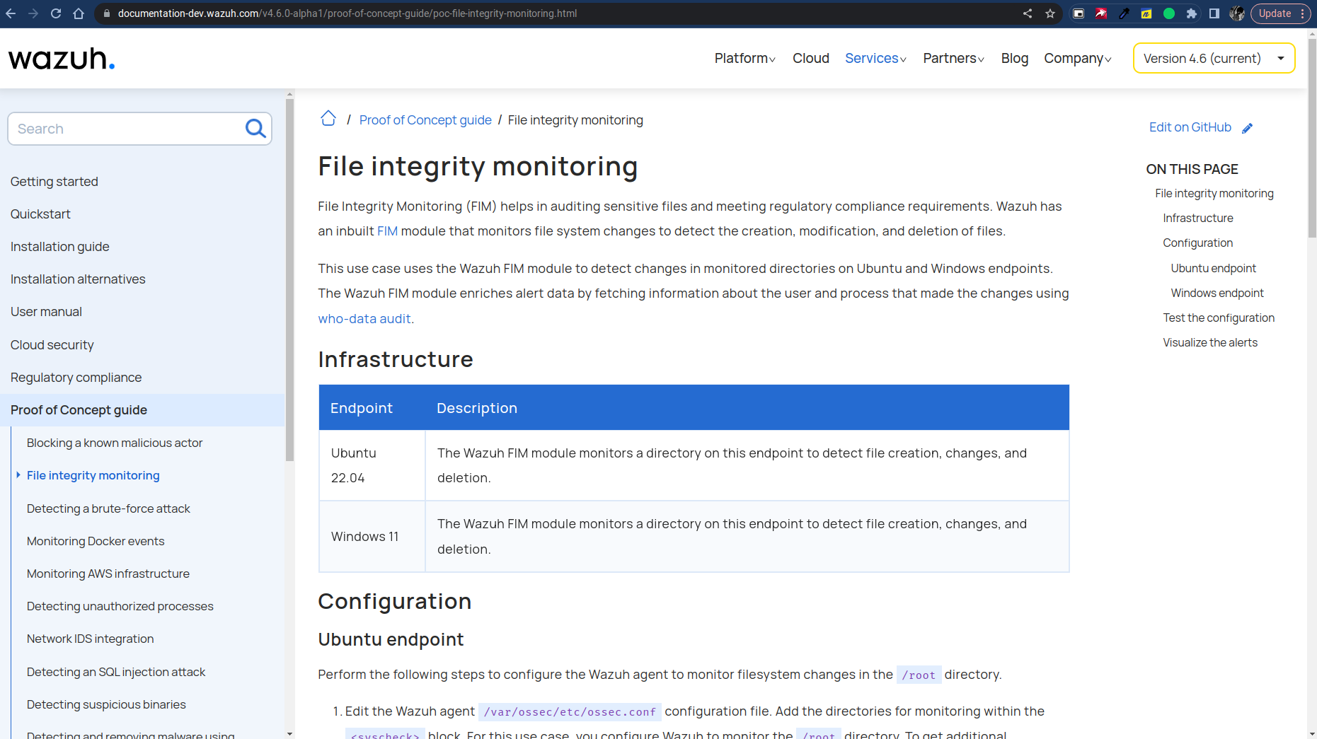Release 4.6.0 - Alpha 1 - E2E UX tests - File Integrity Monitoring ...