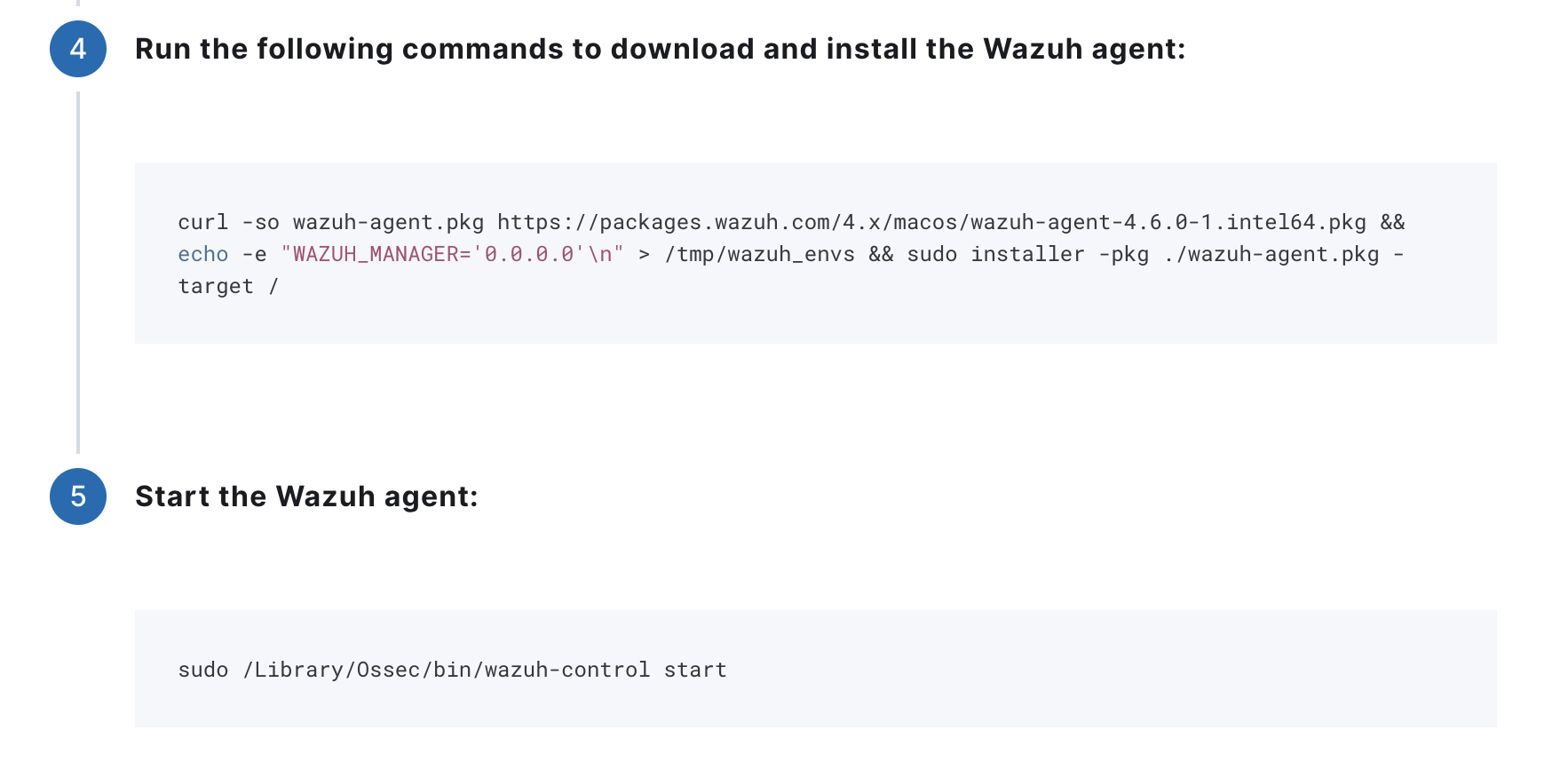 Register Agent Wrong Macos Installation Command 452 · Issue 5887 · Wazuhwazuh Dashboard 
