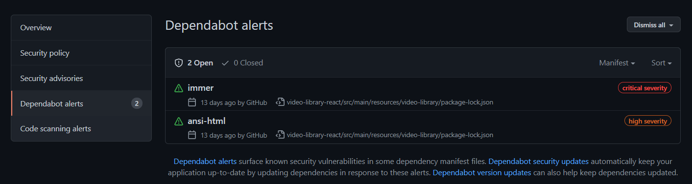 [VL-9] Fix security issues on react · Issue #15 · ProconsoleCarlo/video-library · GitHub