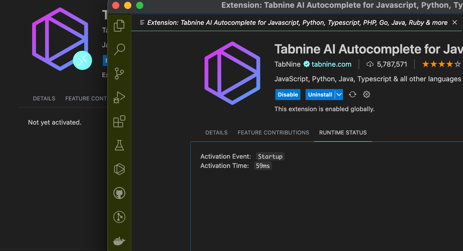 Load extension only when necessary · Issue #533 · codota/tabnine-vscode · GitHub