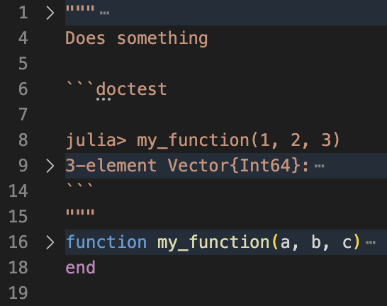 Docstrings should fold with functions · Issue #3284 · julia-vscode/julia-vscode · GitHub
