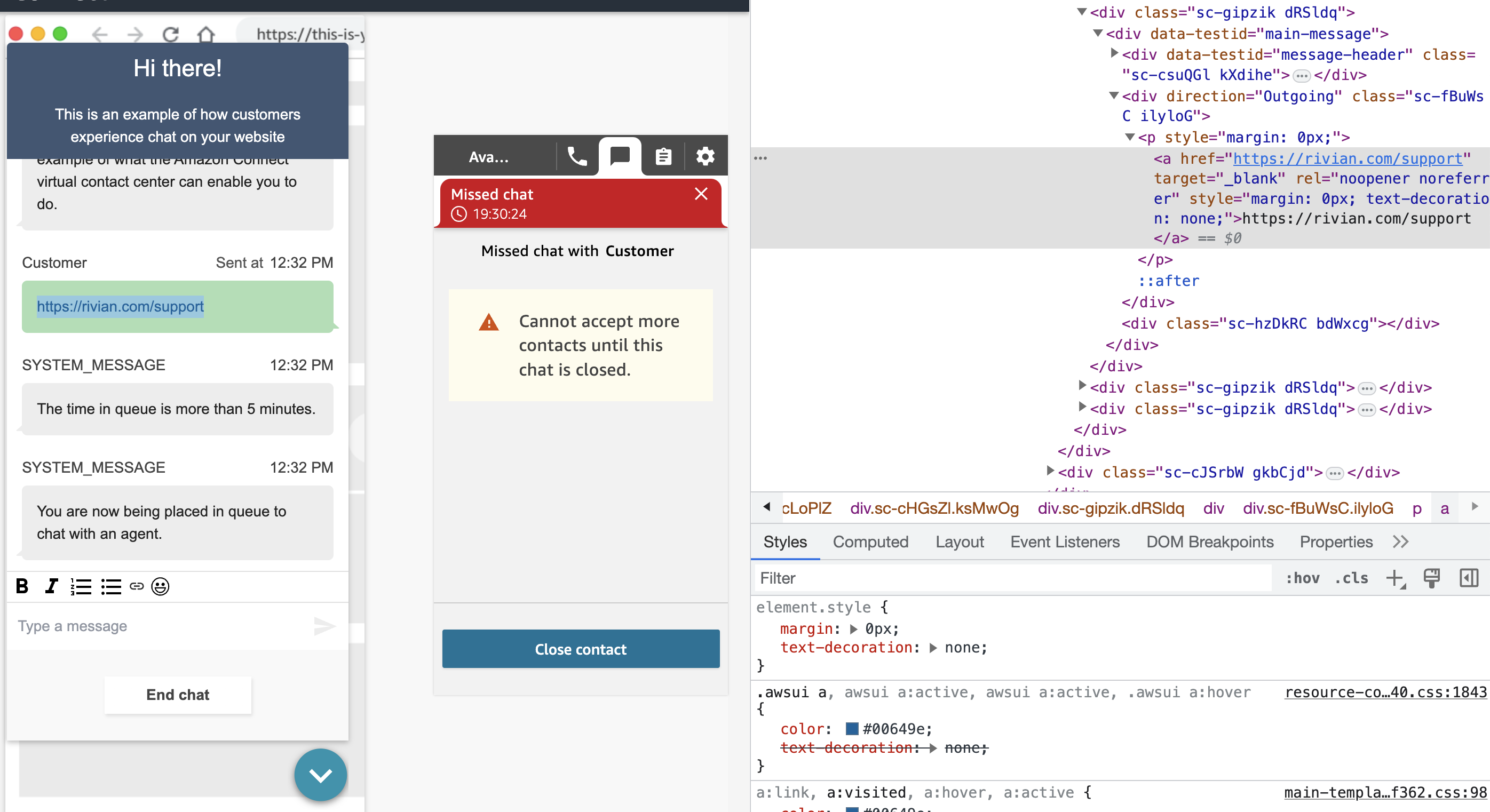 Clicking on URL Preview opens link in same web page, so losing the chat · Issue #53 · amazon ...