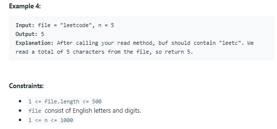 157. Read N Characters Given Read4 · Issue #161 · spiralgo/algorithms · GitHub