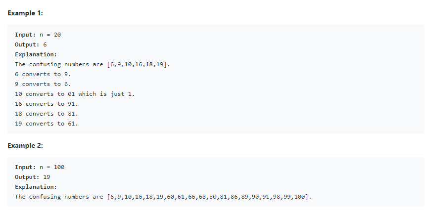 1088. Confusing Number II · Issue #228 · spiralgo/algorithms · GitHub