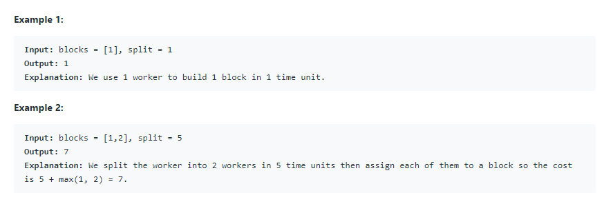 1199. Minimum Time to Build Blocks · Issue #235 · spiralgo/algorithms · GitHub