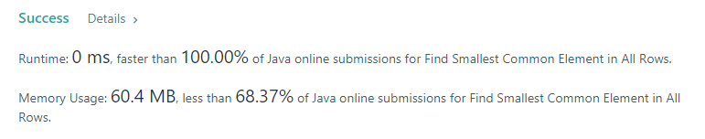 1198. Find Smallest Common Element in All Rows · Issue #261 · spiralgo/algorithms · GitHub