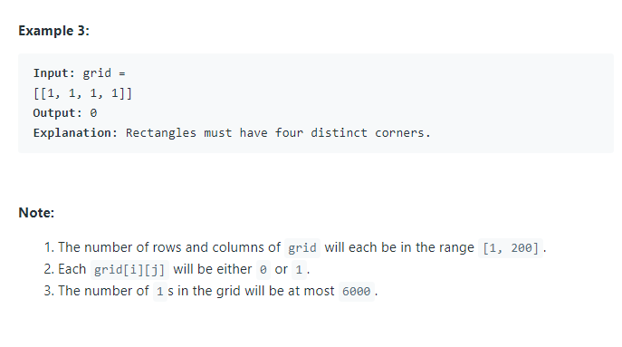 750. Number Of Corner Rectangles · Issue #271 · spiralgo/algorithms · GitHub
