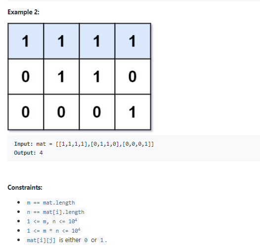 562. Longest Line of Consecutive One in Matrix · Issue #68 · spiralgo ...