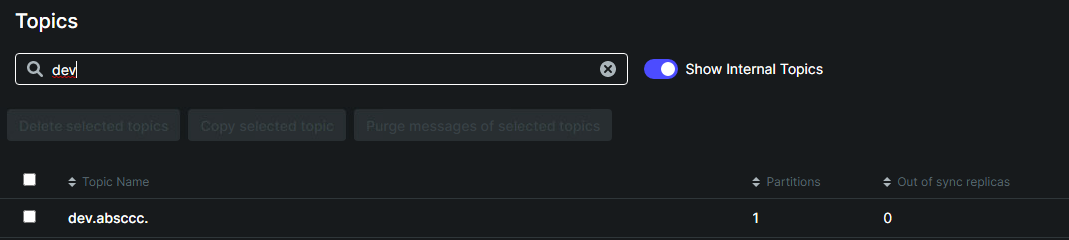 The 'all-topics' view does not display according to the RBAC filter ...