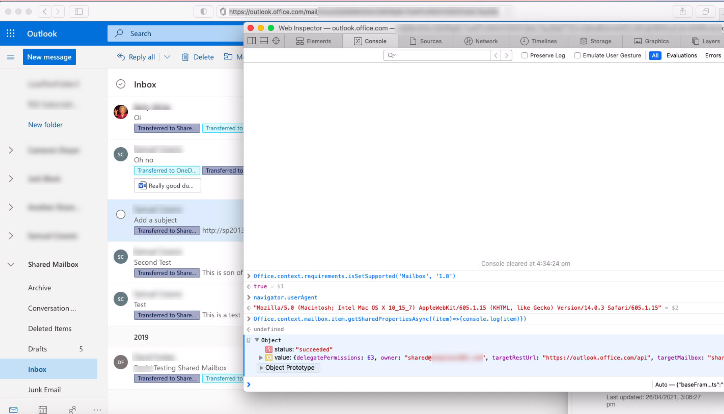 getSharedPropertiesAsync is undefined in shared/delegate mailbox in ...