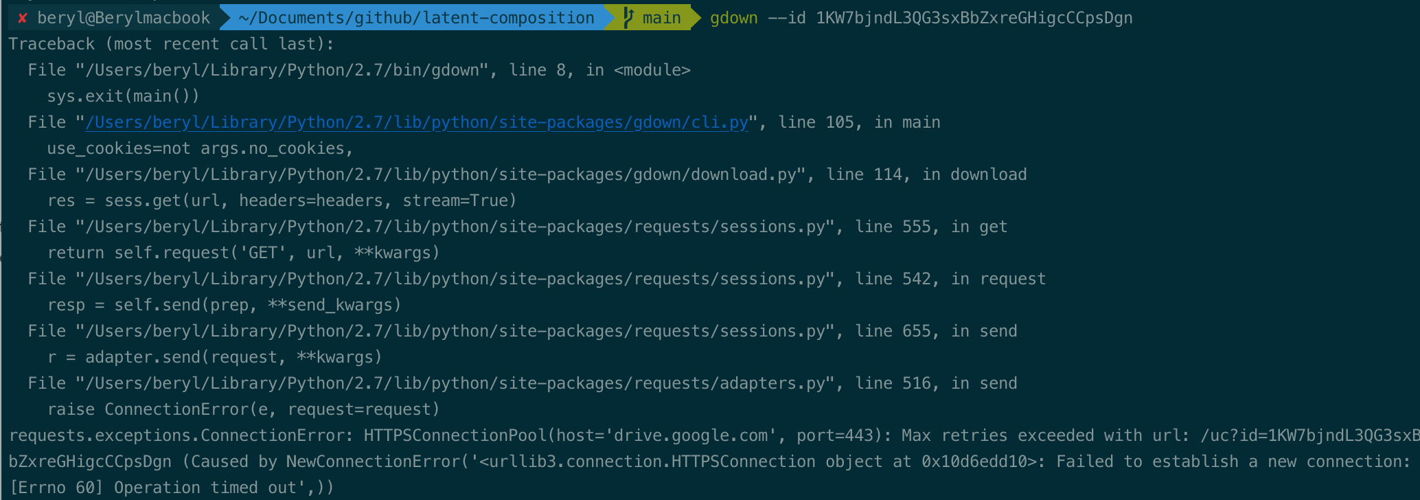 gdown failed to download the external resources · Issue #3 · chail ...