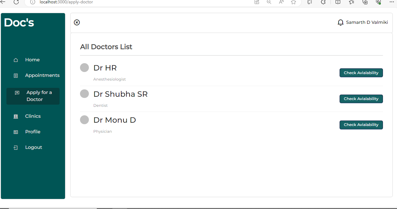 GitHub - samarthd007/Doctor_Clinic_Appointment_System: Complete Doctor ...