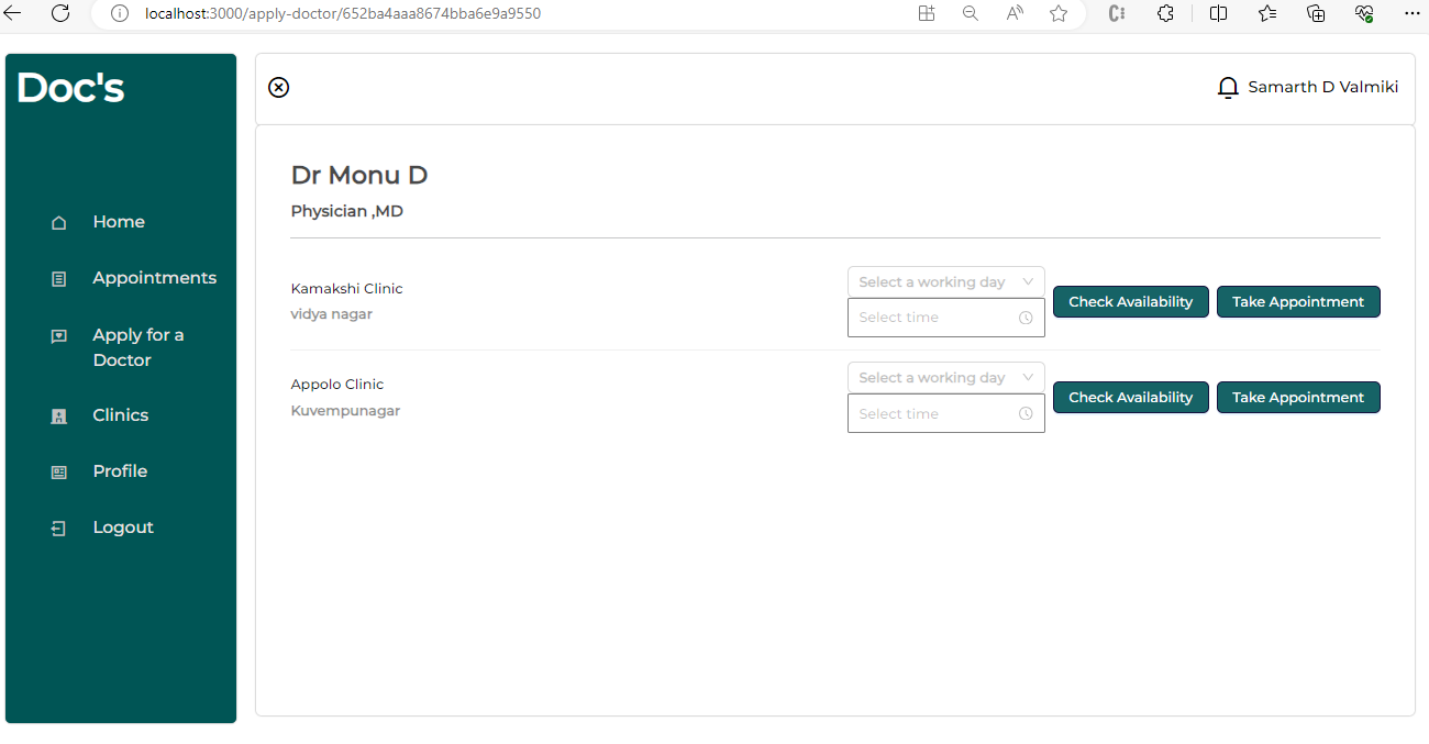 GitHub - samarthd007/Doctor_Clinic_Appointment_System: Complete Doctor ...