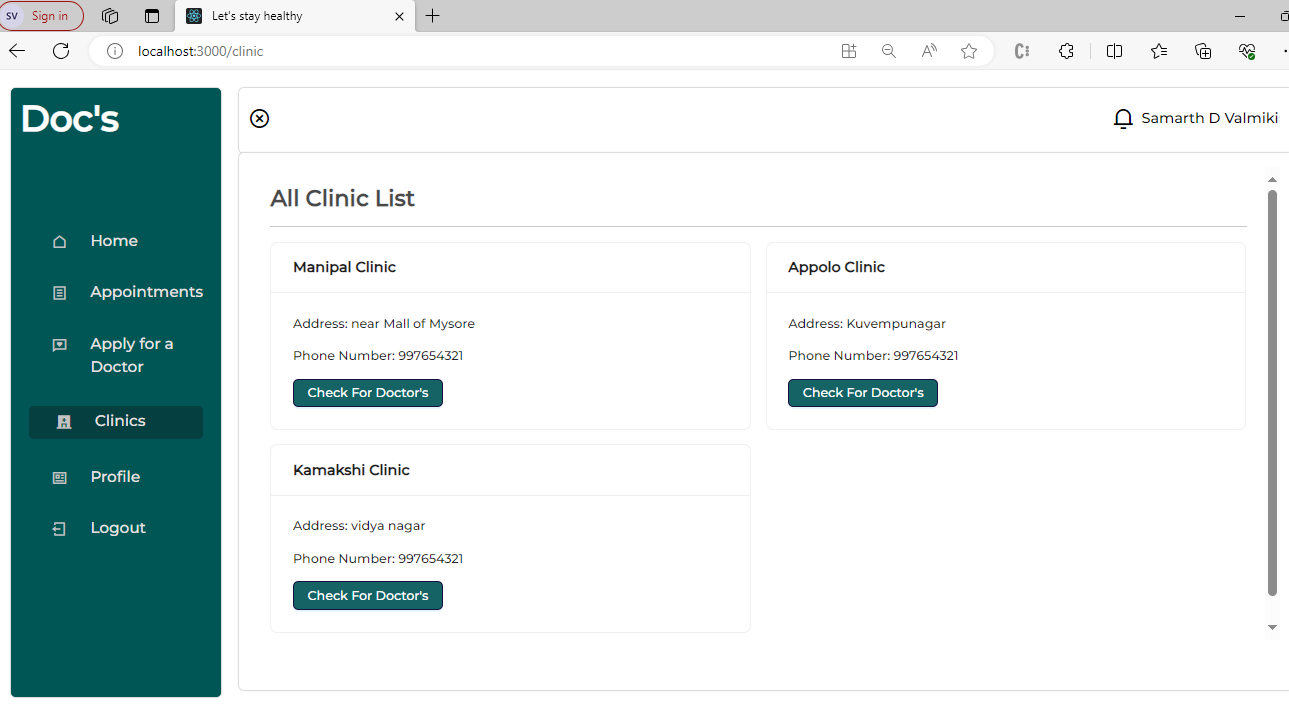 GitHub - samarthd007/Doctor_Clinic_Appointment_System: Complete Doctor Clinic appointment System ...