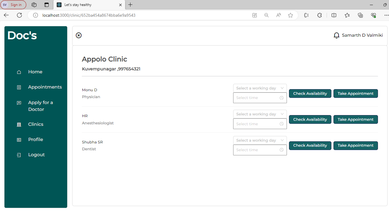 GitHub - samarthd007/Doctor_Clinic_Appointment_System: Complete Doctor Clinic appointment System ...