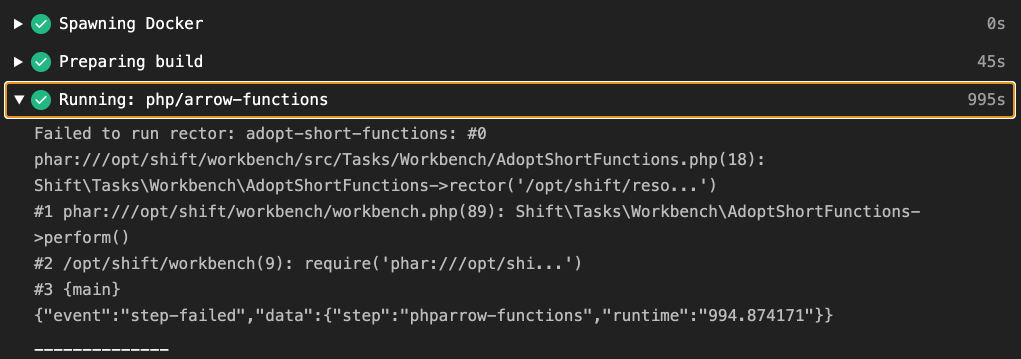 Php Tasks Are Failing · Issue 7 · Laravel Shiftworkbench Issues · Github