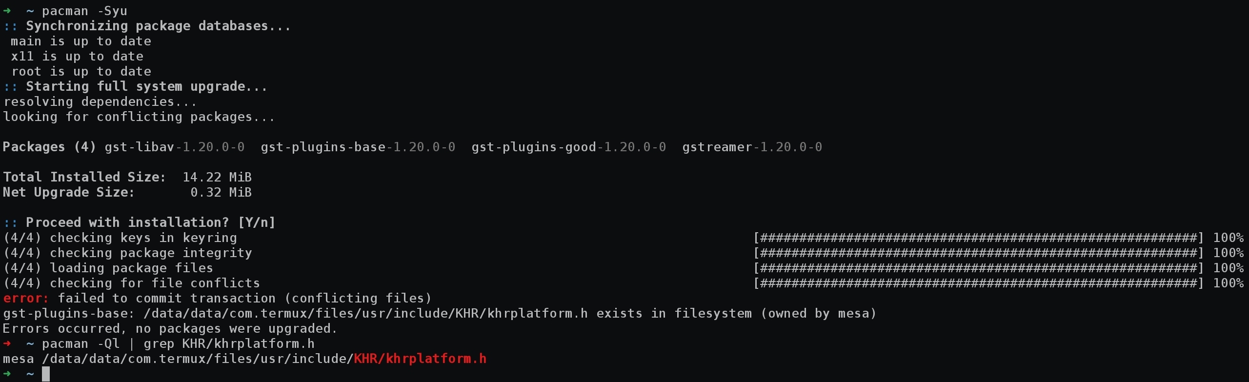 [Bug]: gst-plugins-base conflicts with mesa · Issue #9407 · termux ...