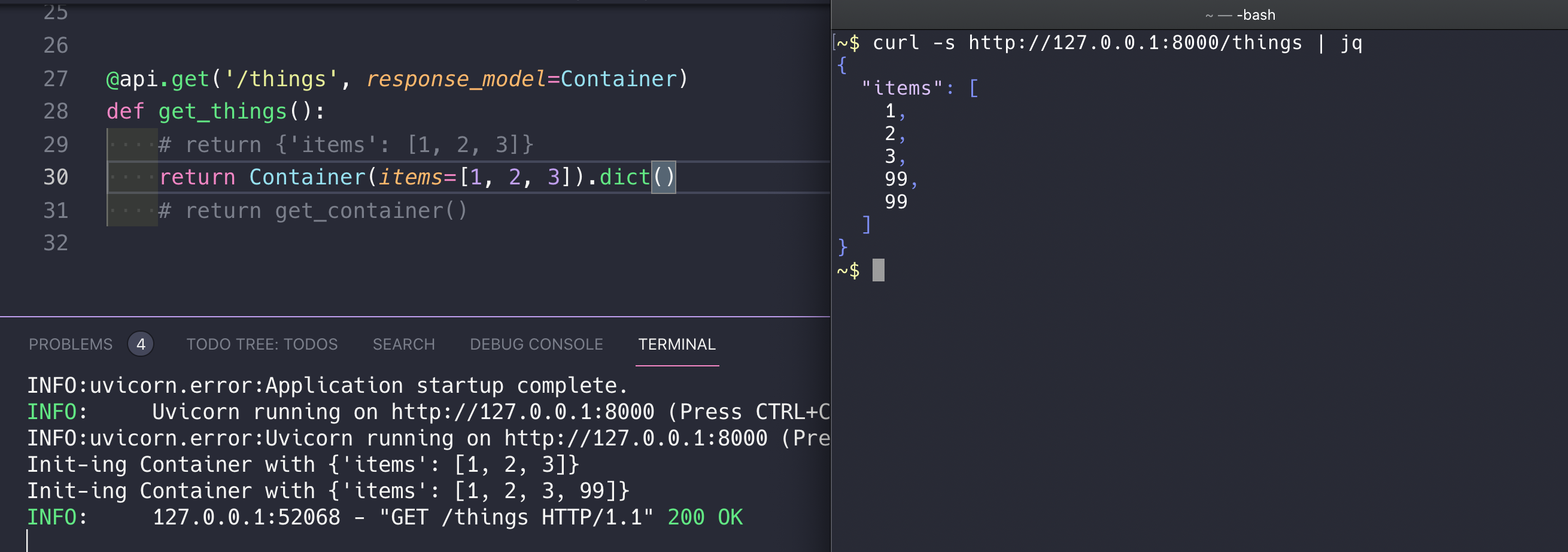 Why does the `response_model` seem to `__init__` the same object twice ...