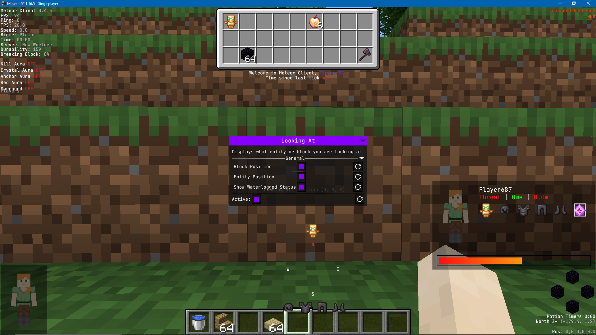 [Suggestion] Add "waterlogged" tag to "Looking at" HUD element · Issue ...