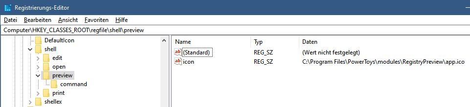 Registry Preview Not Available · Issue 25464 · Microsoftpowertoys · Github 