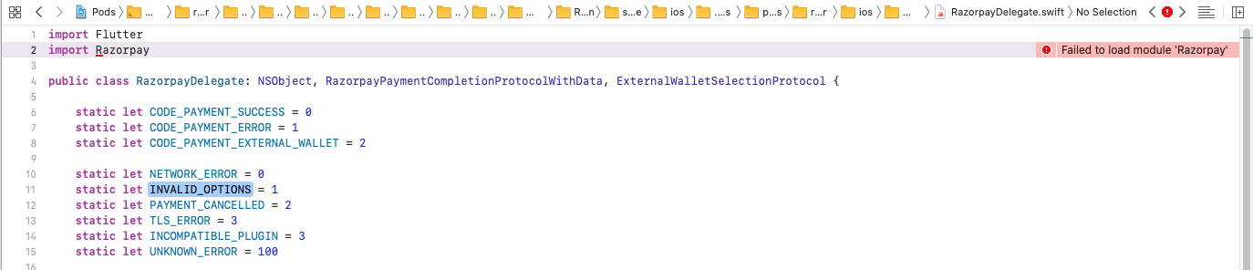 Unknown attribute '_hasMissingDesignatedInitializers' · Issue #102 · razorpay/razorpay-flutter ...
