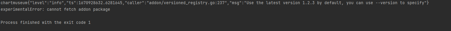 The Error Of Cannot Fetch Addon Package Breaks The Loop To Continue