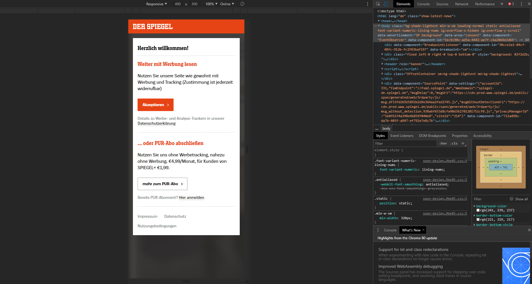 [Anti-adblock] spiegel.de · Issue #455 · NanoAdblocker/NanoFilters · GitHub