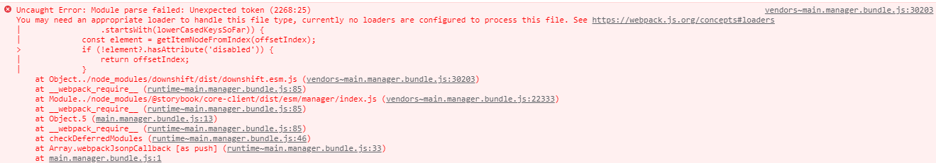 Bug Showing Up When I Try To Run Storybook · Issue 1304 · Downshift Jsdownshift · Github