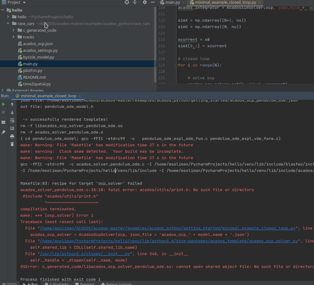 Acados With Python Interface · Issue 630 · Acados Acados · Github