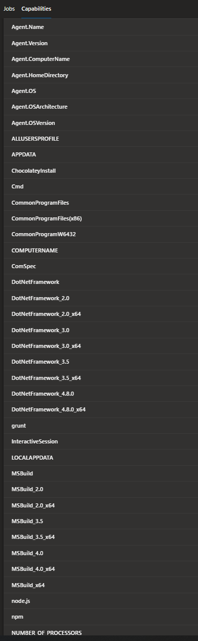 Azure DevOps on prem build missing capabilities after Visual studio ...