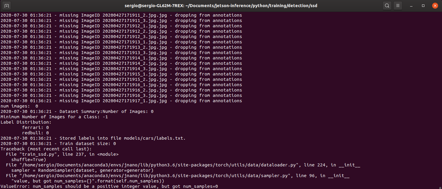 Error While Trying To Train · Issue 1 · Philliec459 Pytorch Ssd For Marine Objects Jp4 3