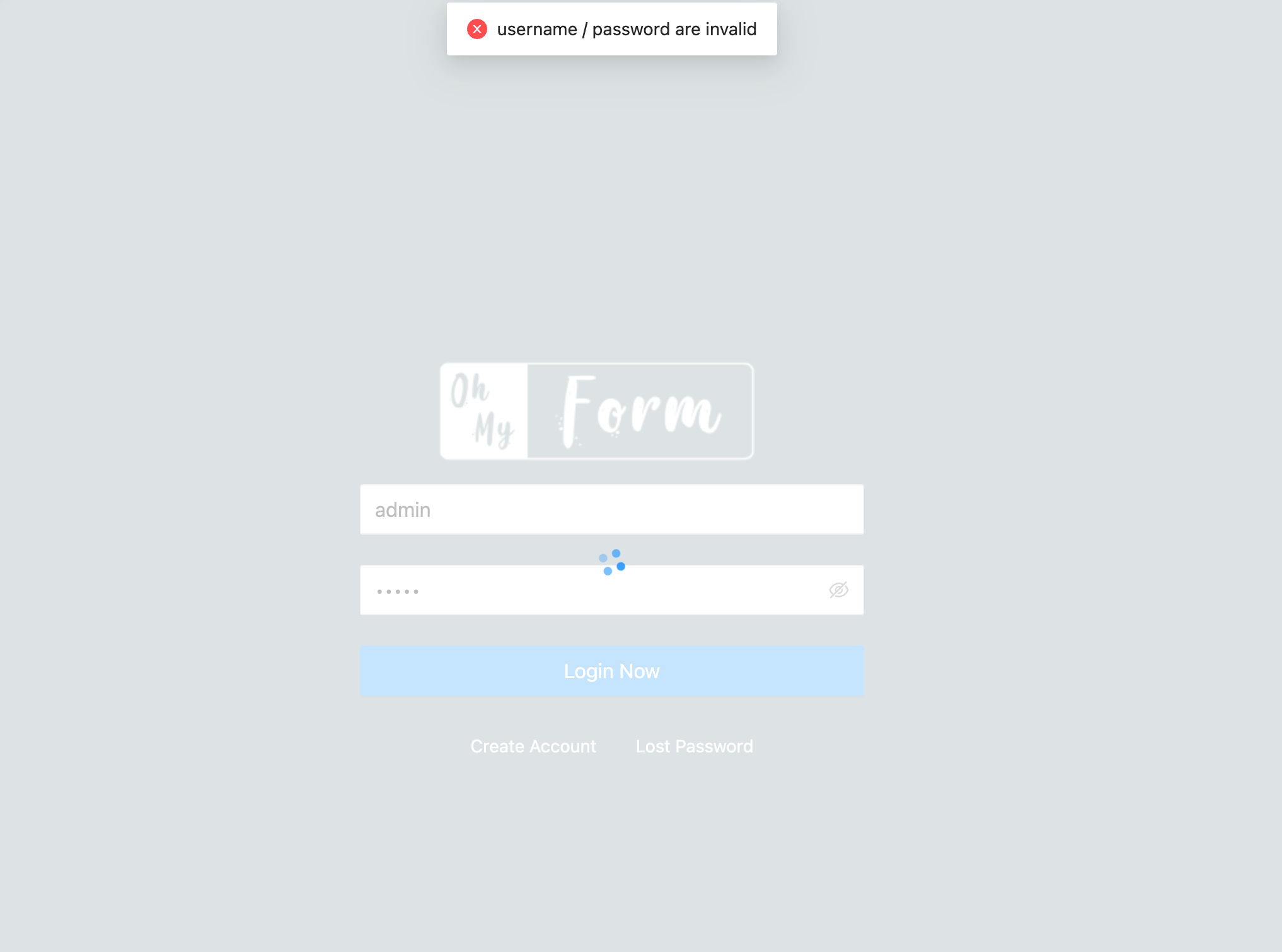 Login Not Possible Wrong Userpassword Adminadmin · Issue 194 · Ohmyformohmyform · Github