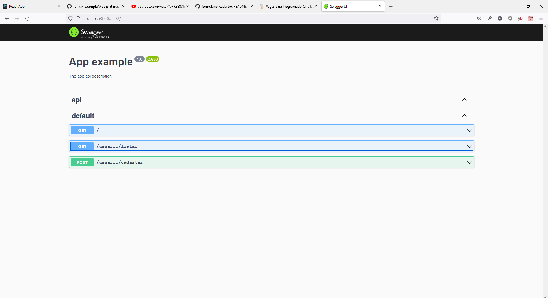 Swagger · Issue #3 · LombaAnderson/formulario-cadastro · GitHub