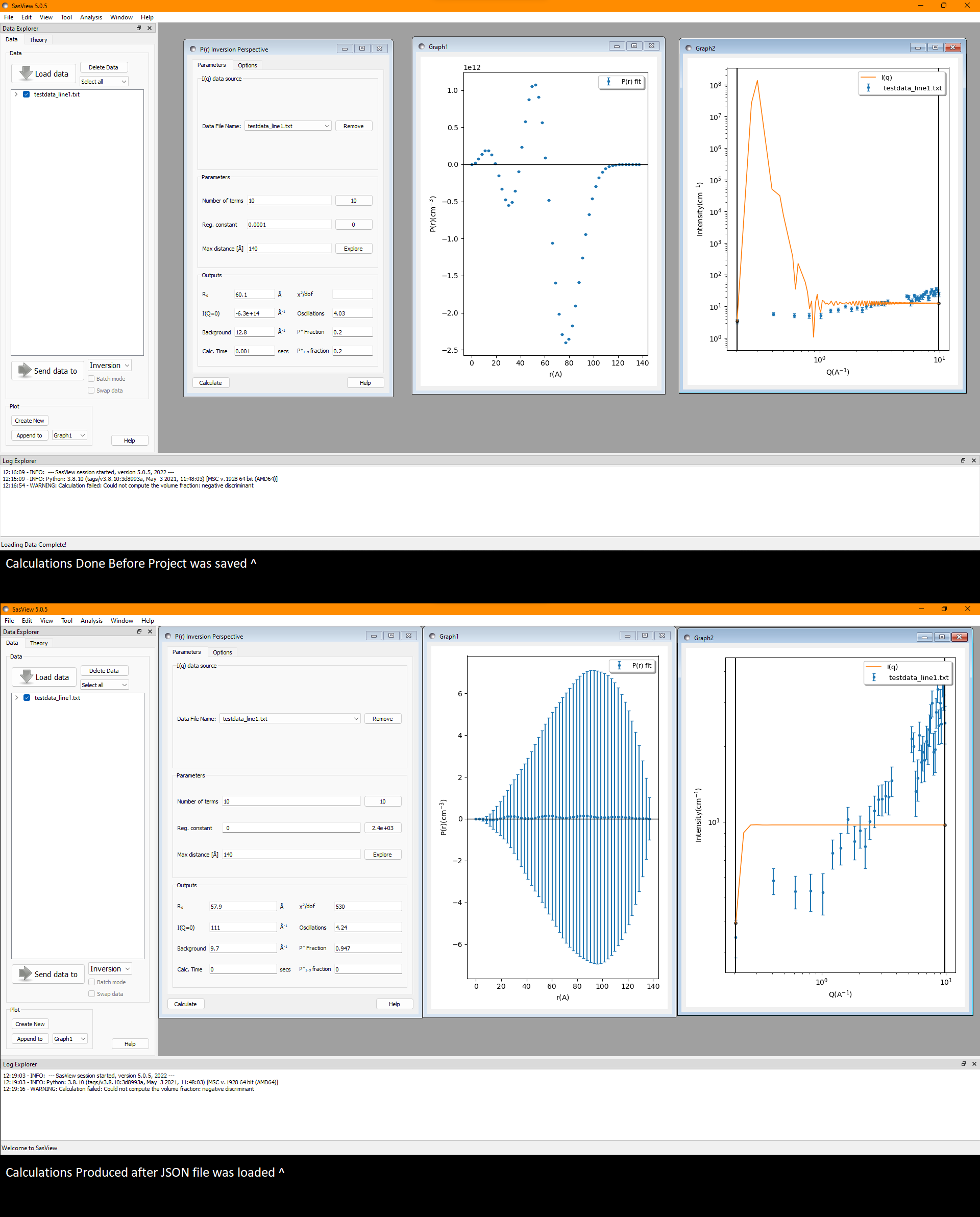 Calculations Produced after saving projects is not the same as if it was calculated using the ...