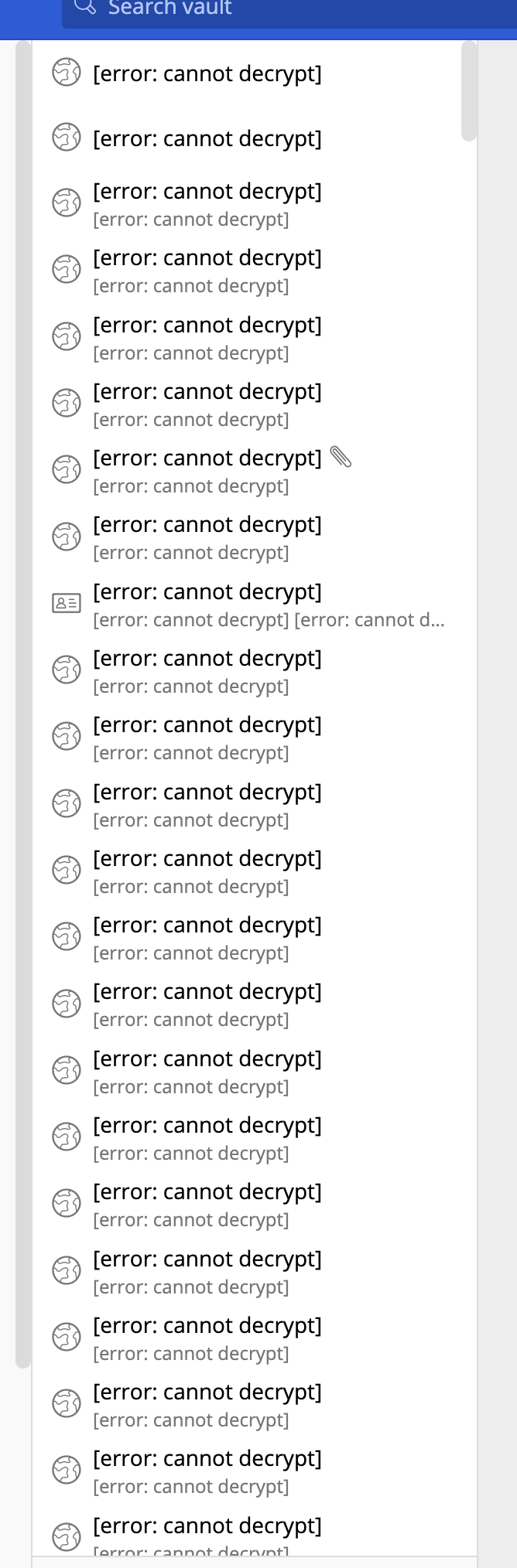 [error: cannot decrypt] bug · Issue #5023 · bitwarden/clients · GitHub