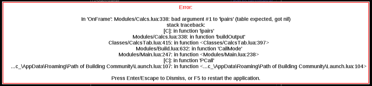 Error when opening saved build or importing new pastebin build · Issue #2438 ...