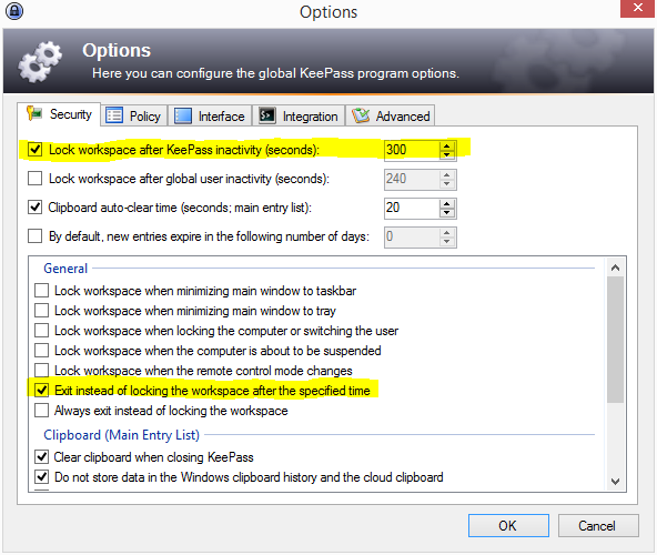 Request option to Exit instead of Locking after inactivity · Issue #4395 · keepassxreboot ...
