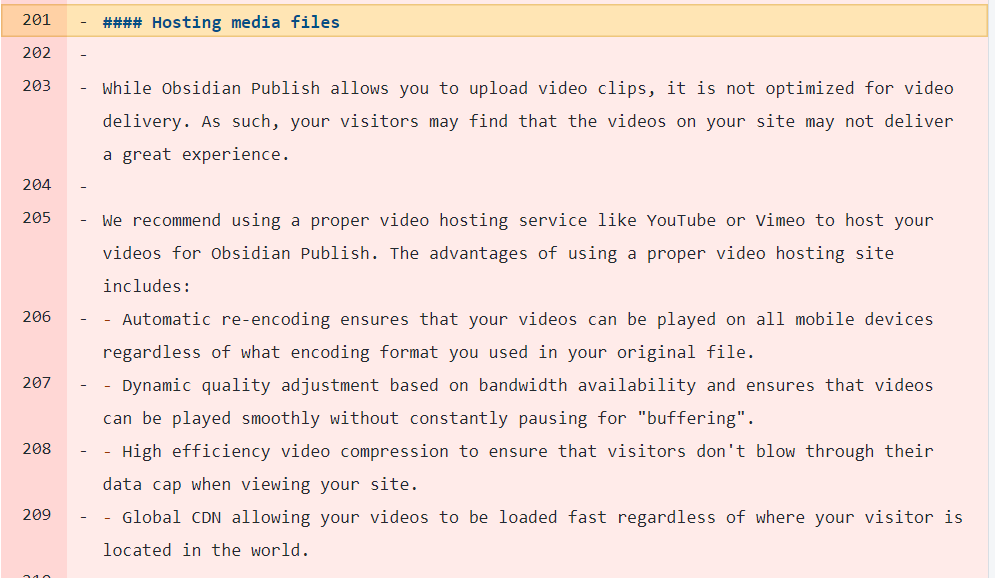 Publish: Docs for size limits and media hosting · Issue #278 · obsidianmd/obsidian-help · GitHub