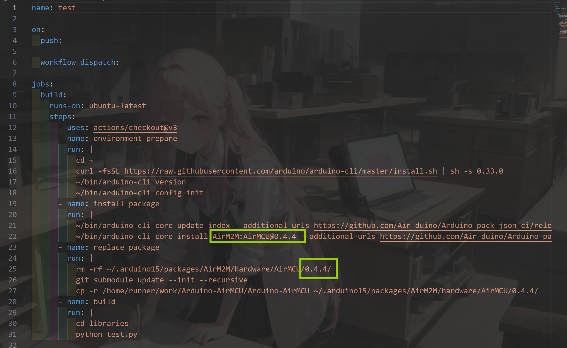 CI的测试脚本中写死了版本号，应当根据发布的版本动态更新 · Issue #61 · Air-duino/Arduino-AirMCU ...