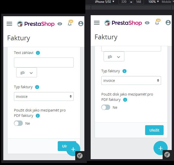 BO responsivity - there should be more space on the bottom, if there is a floating button ...