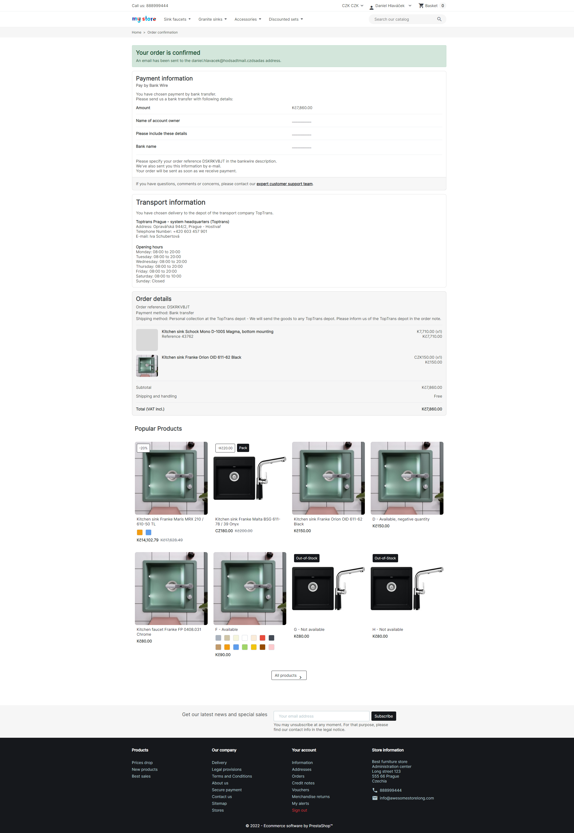 COD v2 module displays it's order confirmation template everywhere · Issue #28882 · PrestaShop ...