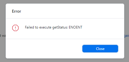 An unknown error "Failed to execute getStatus: ENOENT" · Issue #9604 · desktop/desktop · GitHub