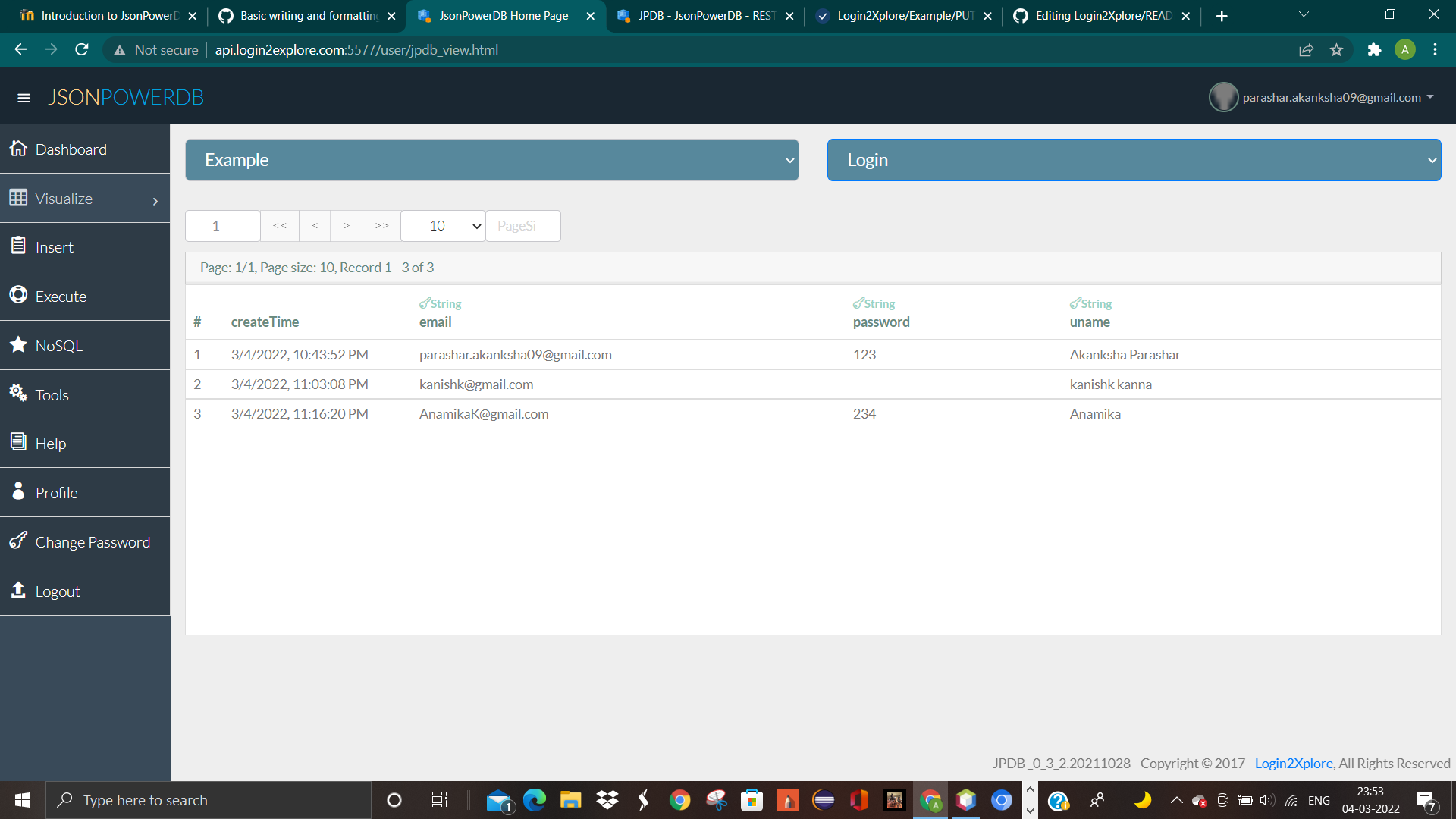 GitHub - akankshap123/Login2Xplore: It is a simple login page which ...