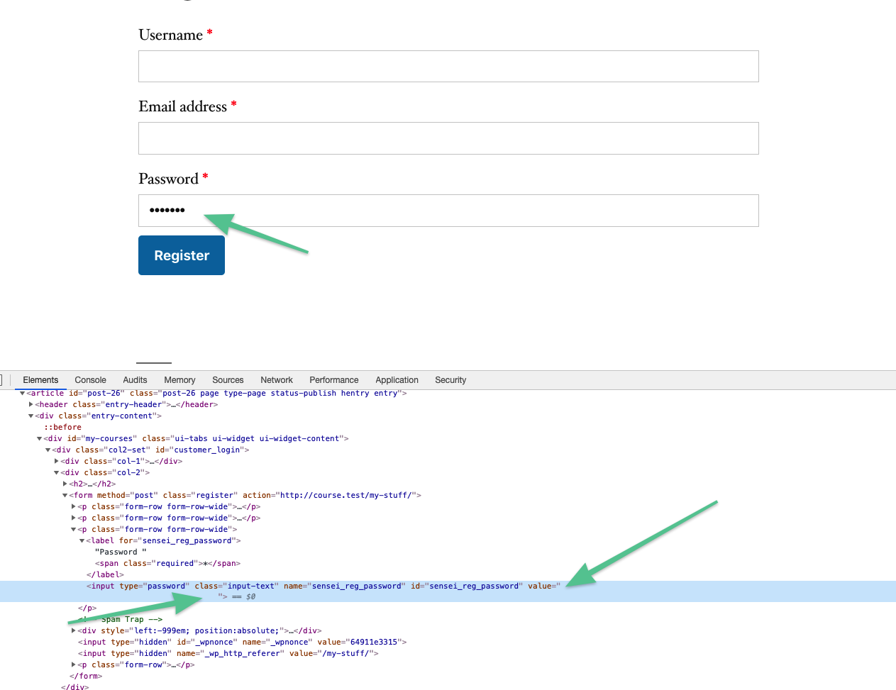 Password input is prefilled with empty characters on the registration form · Issue #2519 ...