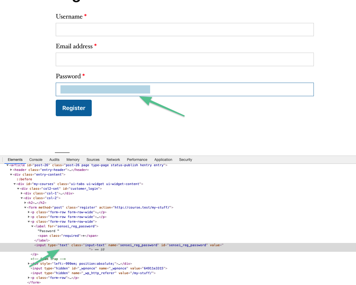 Password input is prefilled with empty characters on the registration form · Issue #2519 ...